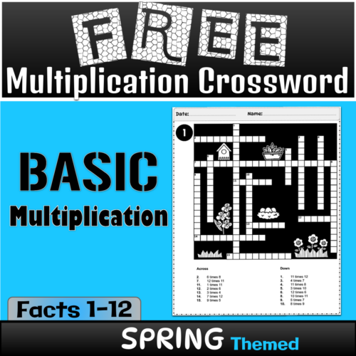Challenge Your Math Skills with a Free Multiplication Crossword! Spring ...