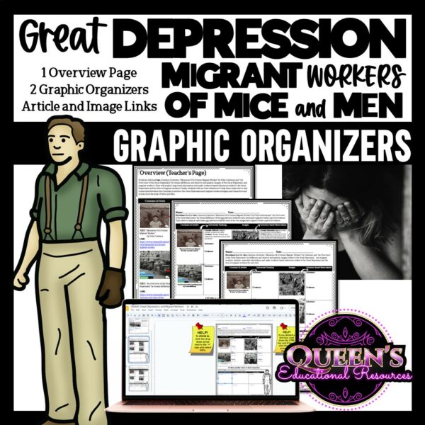 Great Depression and Of Mice and Men Graphic Organizers | Made By Teachers