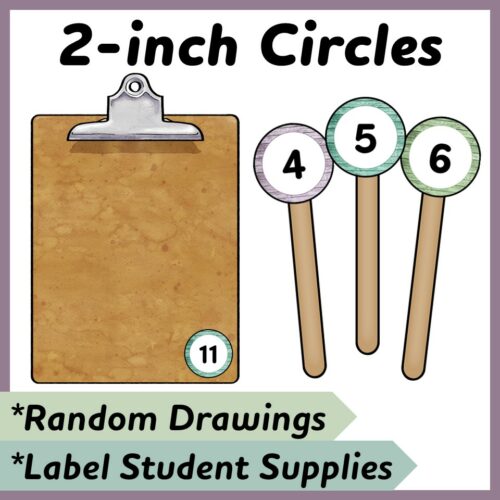 Student Number Labels in Distressed Wood, Book Bin Labels | Made By ...