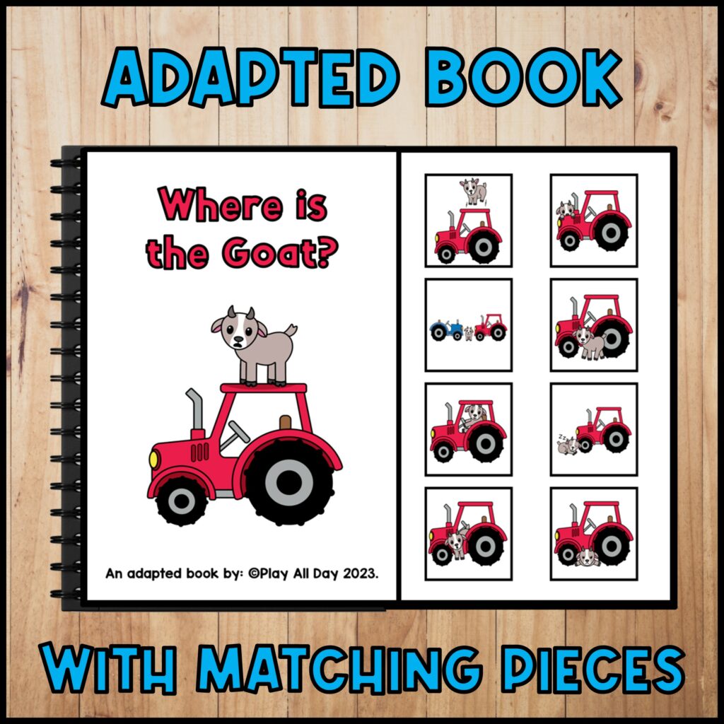 Farm Prepositions Adapted Book and Flashcards | Goat Interactive Book ...