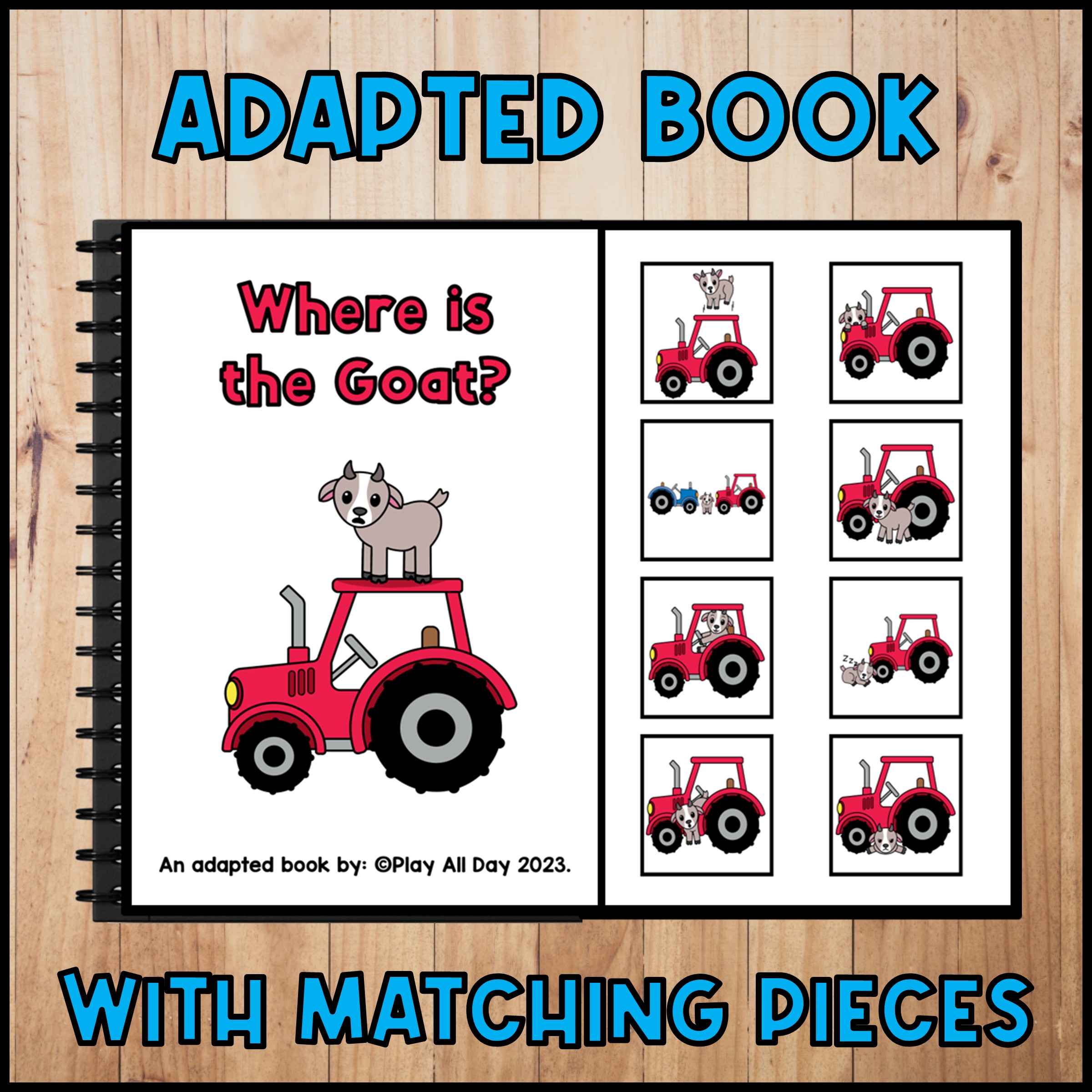 Farm Prepositions Adapted Book and Flashcards | Goat Interactive Book ...