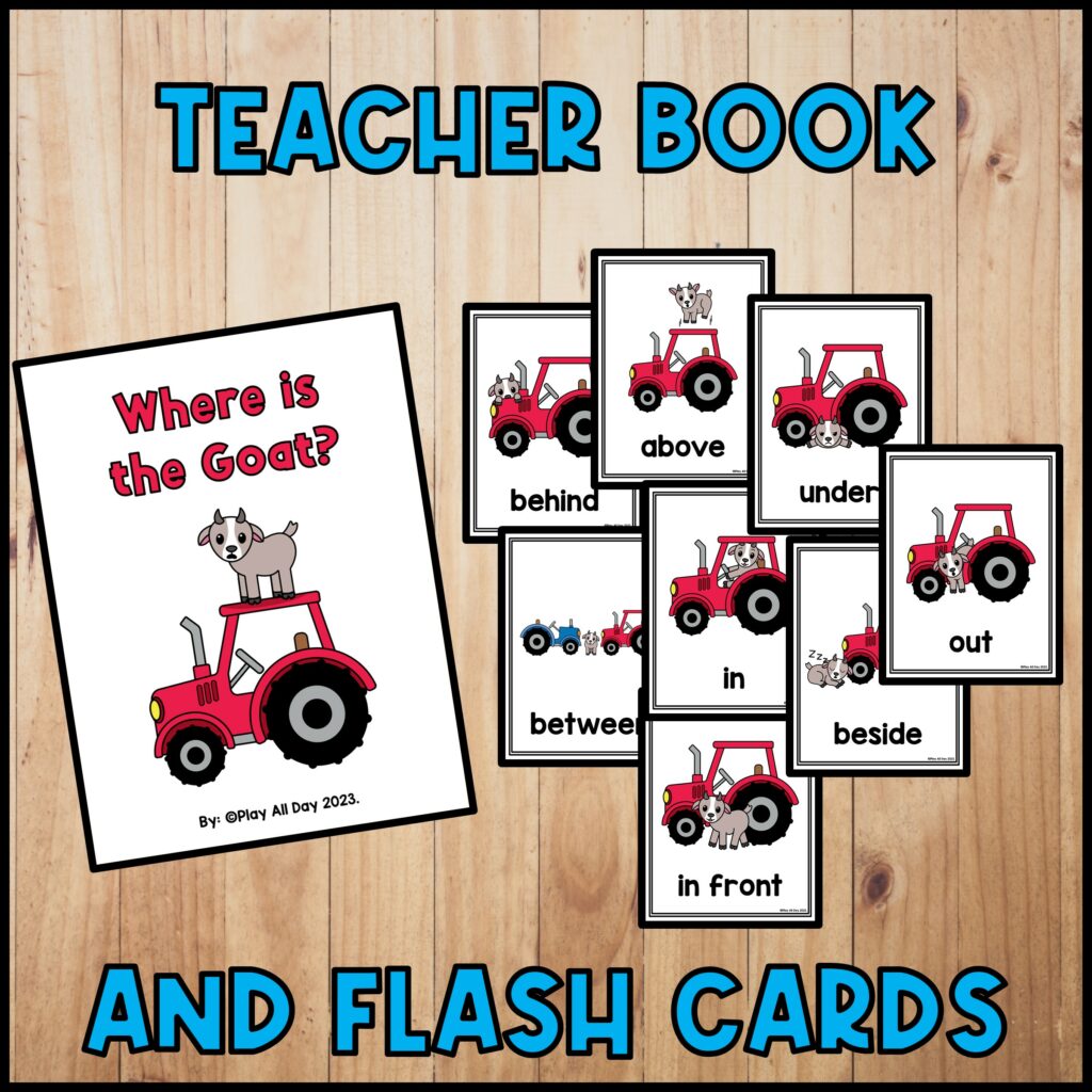 Farm Prepositions Adapted Book and Flashcards | Goat Interactive Book ...