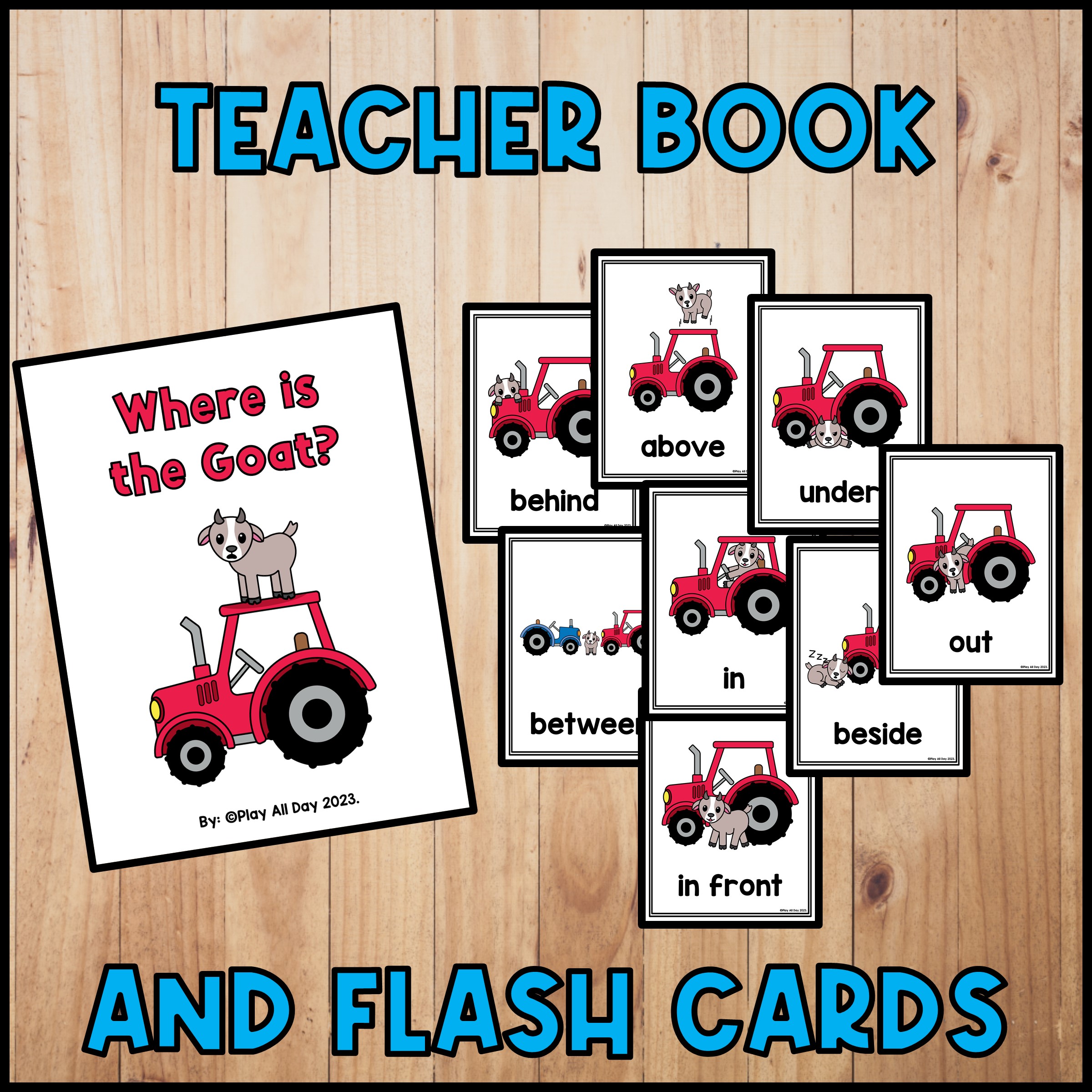 Farm Prepositions Adapted Book and Flashcards | Goat Interactive Book ...