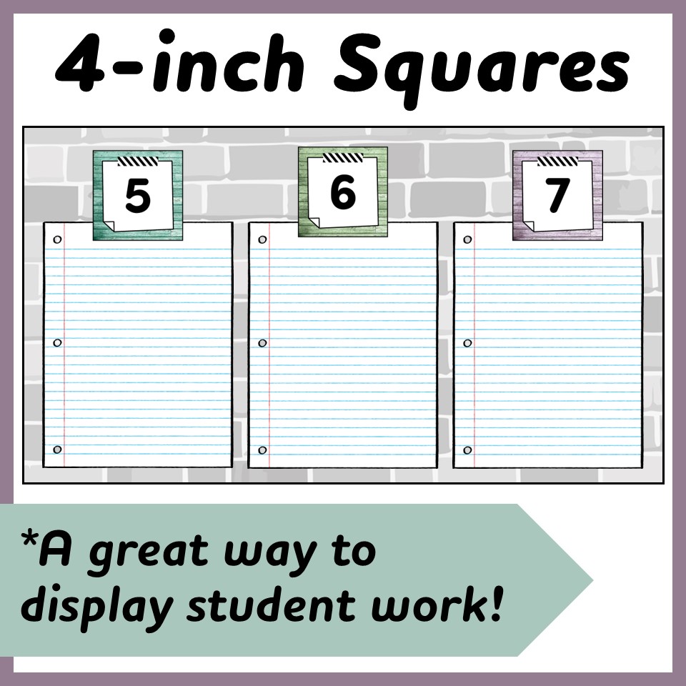 Student Number Labels in Distressed Wood, Book Bin Labels | Made By ...