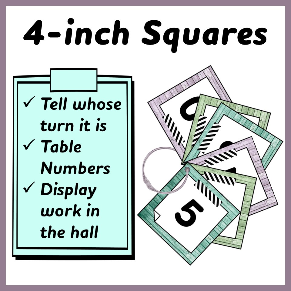 Student Number Labels in Distressed Wood, Book Bin Labels | Made By ...