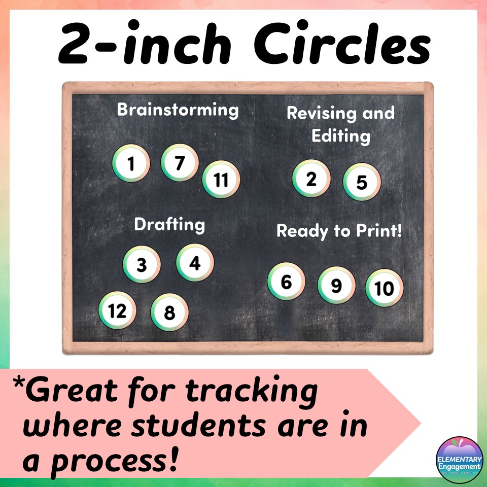 Student Number Labels in Watercolors, Book Bin Labels | Made By Teachers