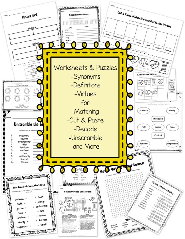 Seven Virtues Pack - Catholic | Made By Teachers