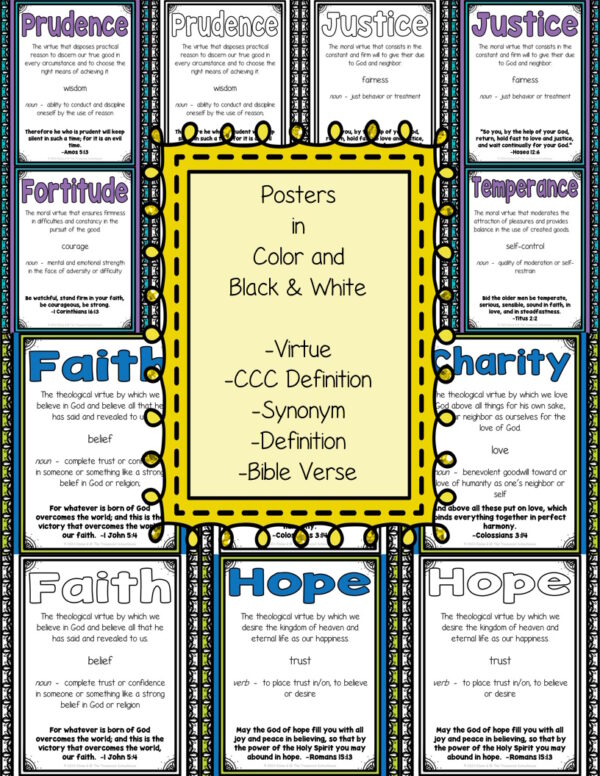 Seven Virtues Pack - Catholic | Made By Teachers