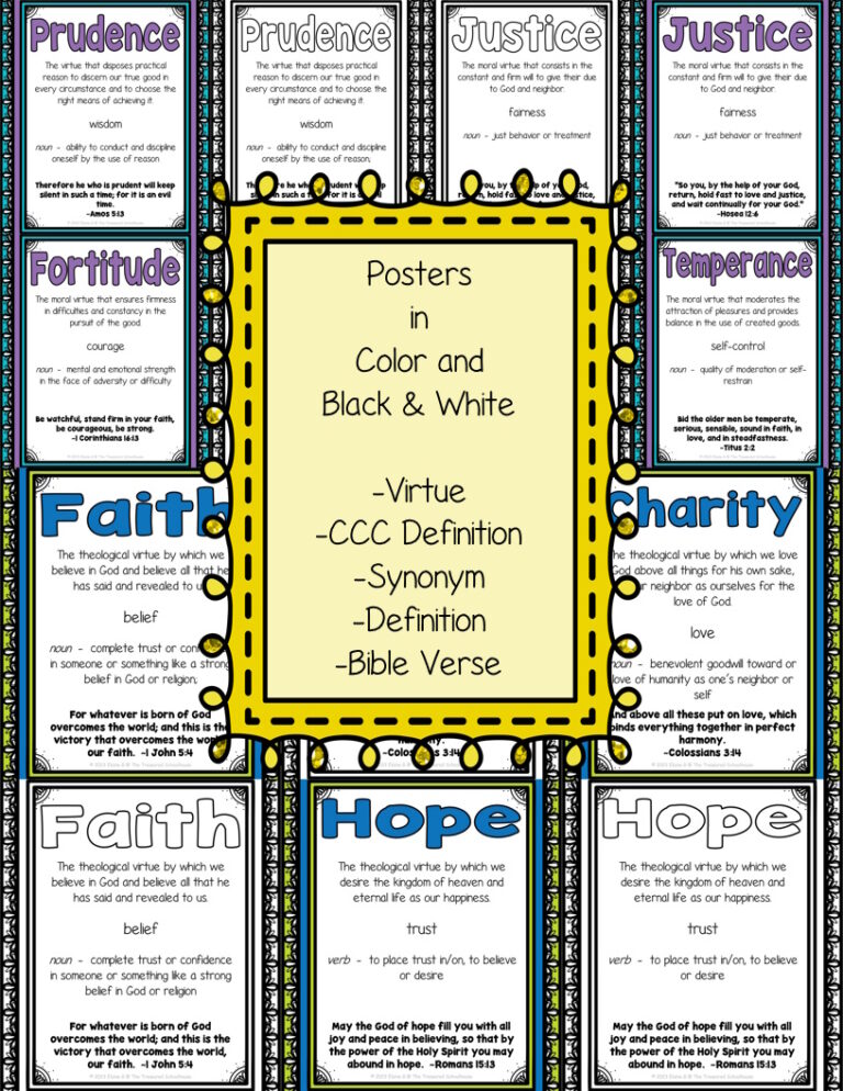 Seven Virtues Pack - Catholic | Made By Teachers