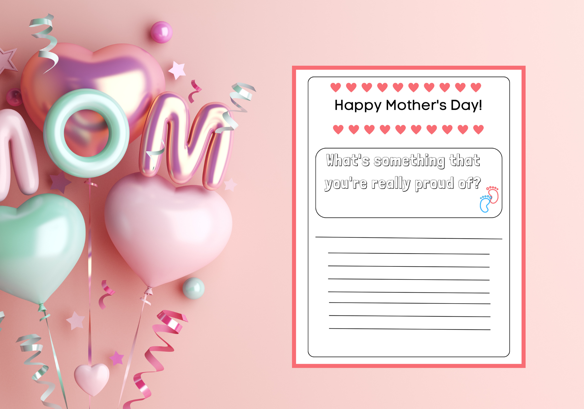 Mother's Day, Grandparent's Day, Special Person's Day,Writing Paper ...