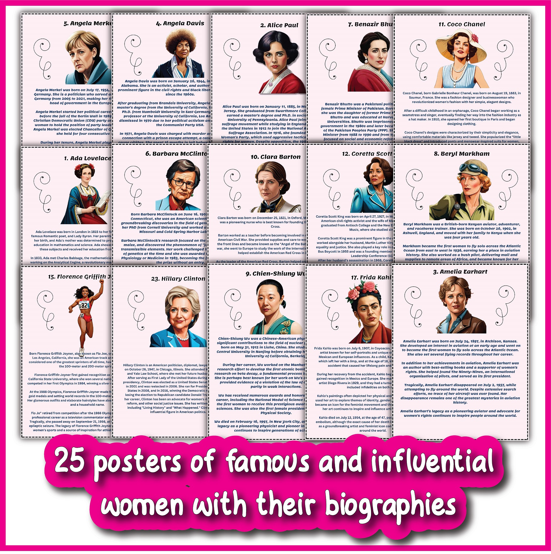Famous Important Women in History|Famous Women Clip Art,stickers | Made ...