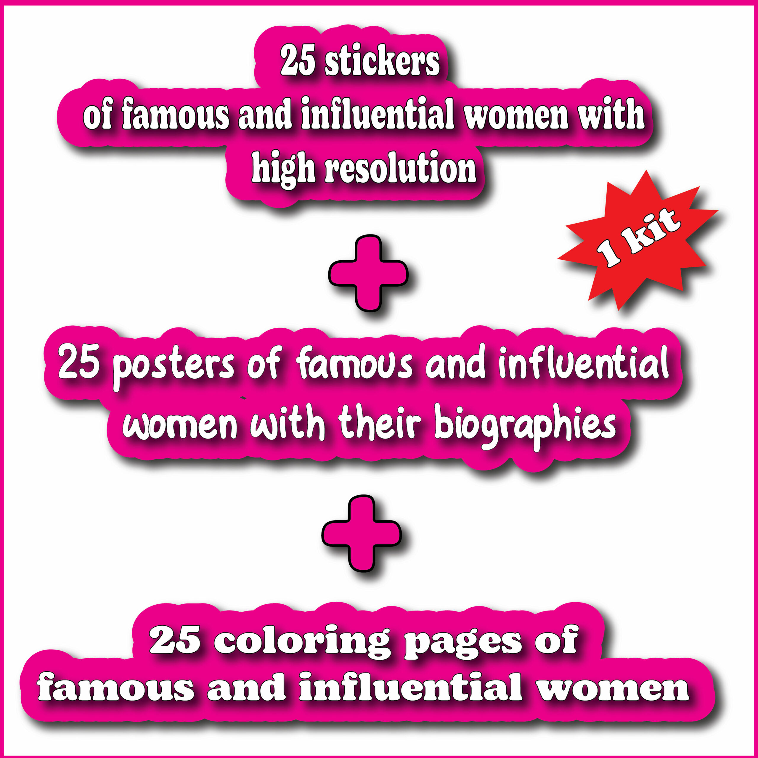 Famous Important Women in History|Famous Women Clip Art,stickers | Made ...