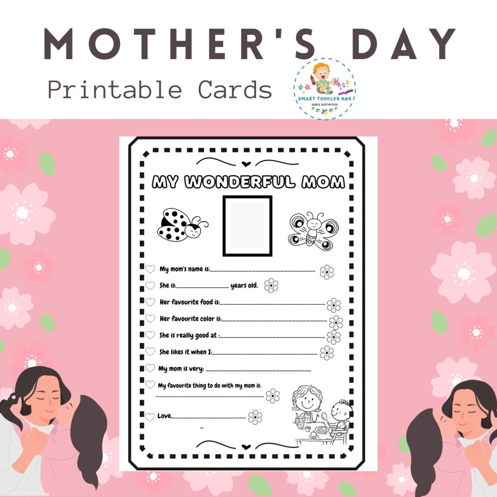 Printable Mother’s Day cards for kindergarten| Mother’s Day ...