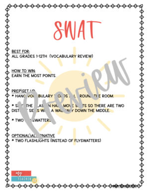 SWAT! The Ultimate Review Game (Elementary, Middle, High School) | Made ...