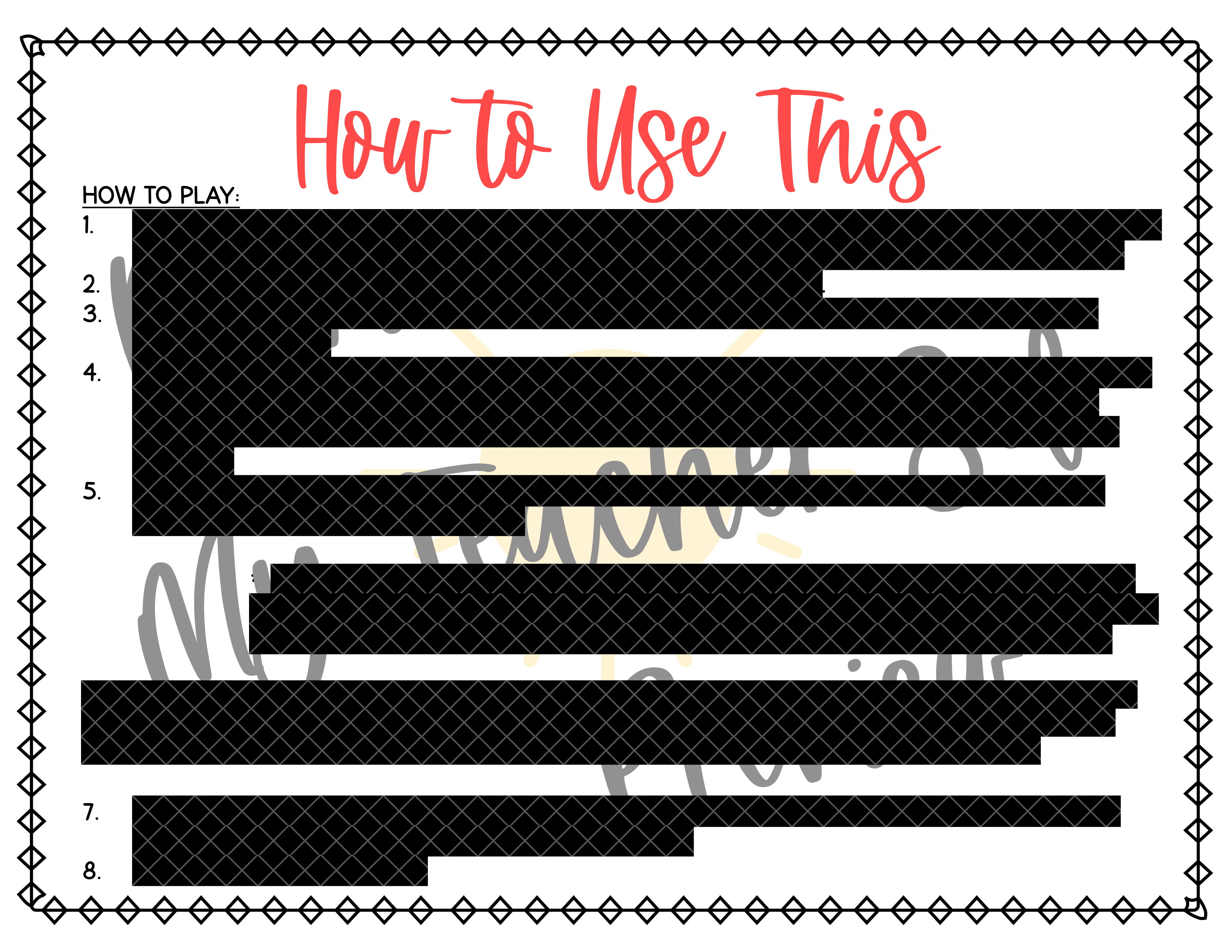 Post It 4 Square Review Game (Elementary, Middle, & High School Level ...