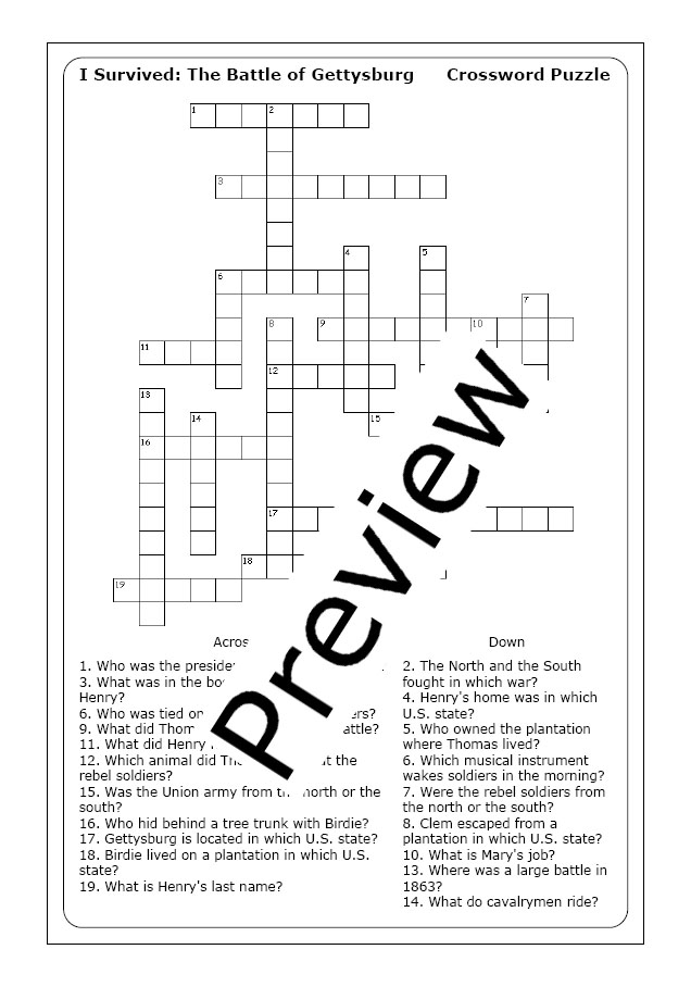 Lauren Tarshis "I Survived the Battle of Gettysburg, 1863" worksheets ...