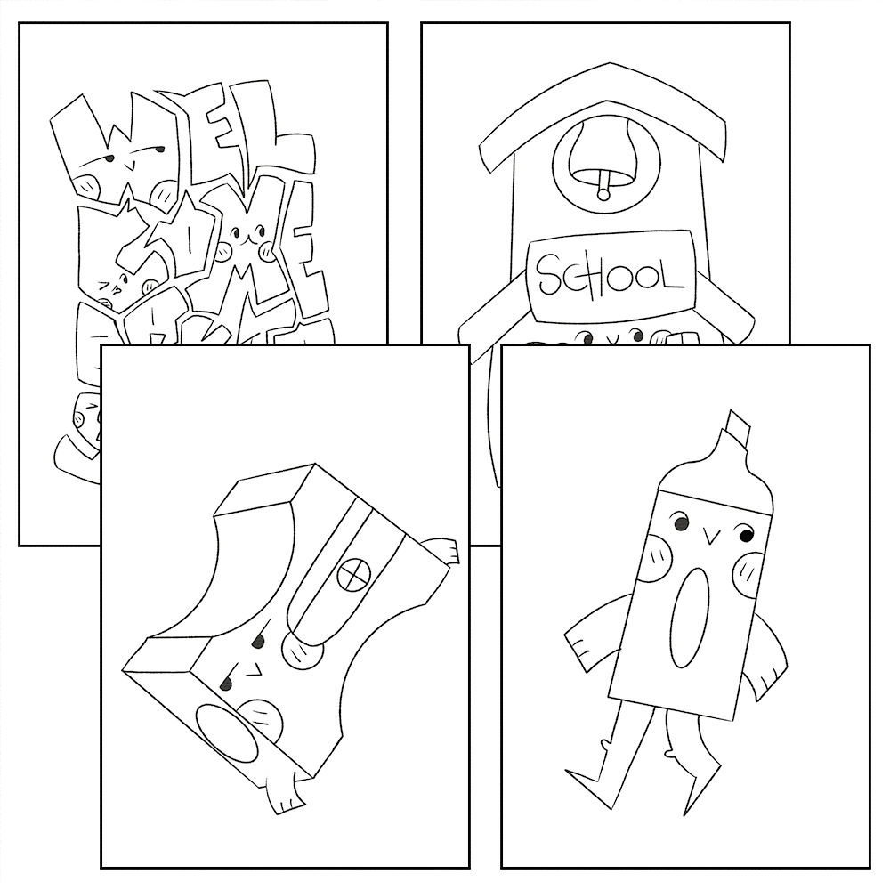 Color by Code August Bundle - Back to School Coloring Activities ...