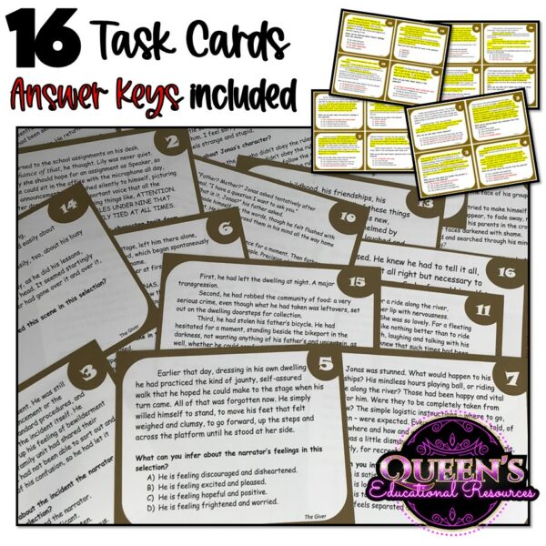 The Giver Inference Test, Making Inferences, The Giver Test, Assessment ...