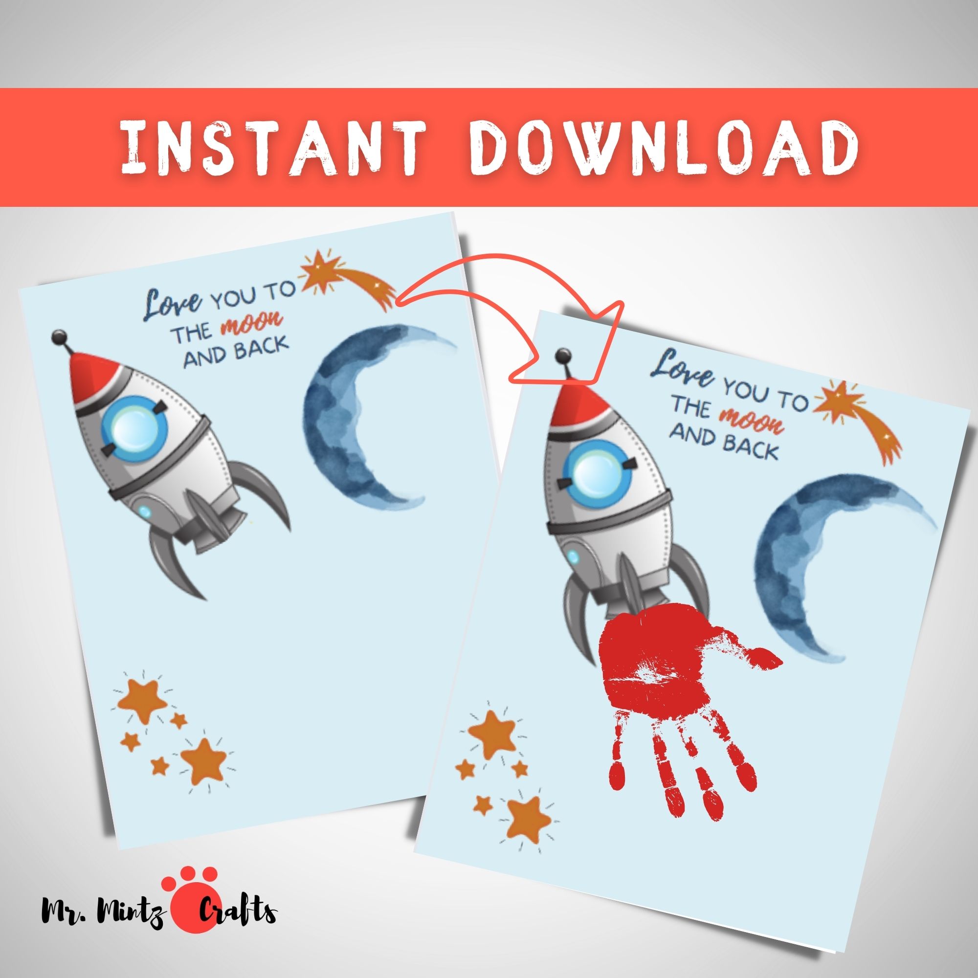 I Love You To The Moon Gift Card For Dad From Kids | Father’s Day Cards ...