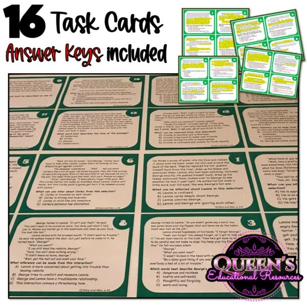 Of Mice and Men Inference Test, Making Inferences, Of Mice and Men Test ...