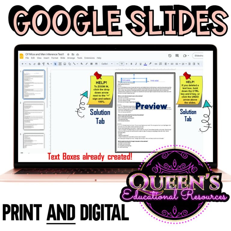 Of Mice and Men Inference Test, Making Inferences, Of Mice and Men Test ...
