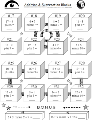 Addition and Subtraction Facts #2 - 5 Worksheets (2 Items) | Made By ...