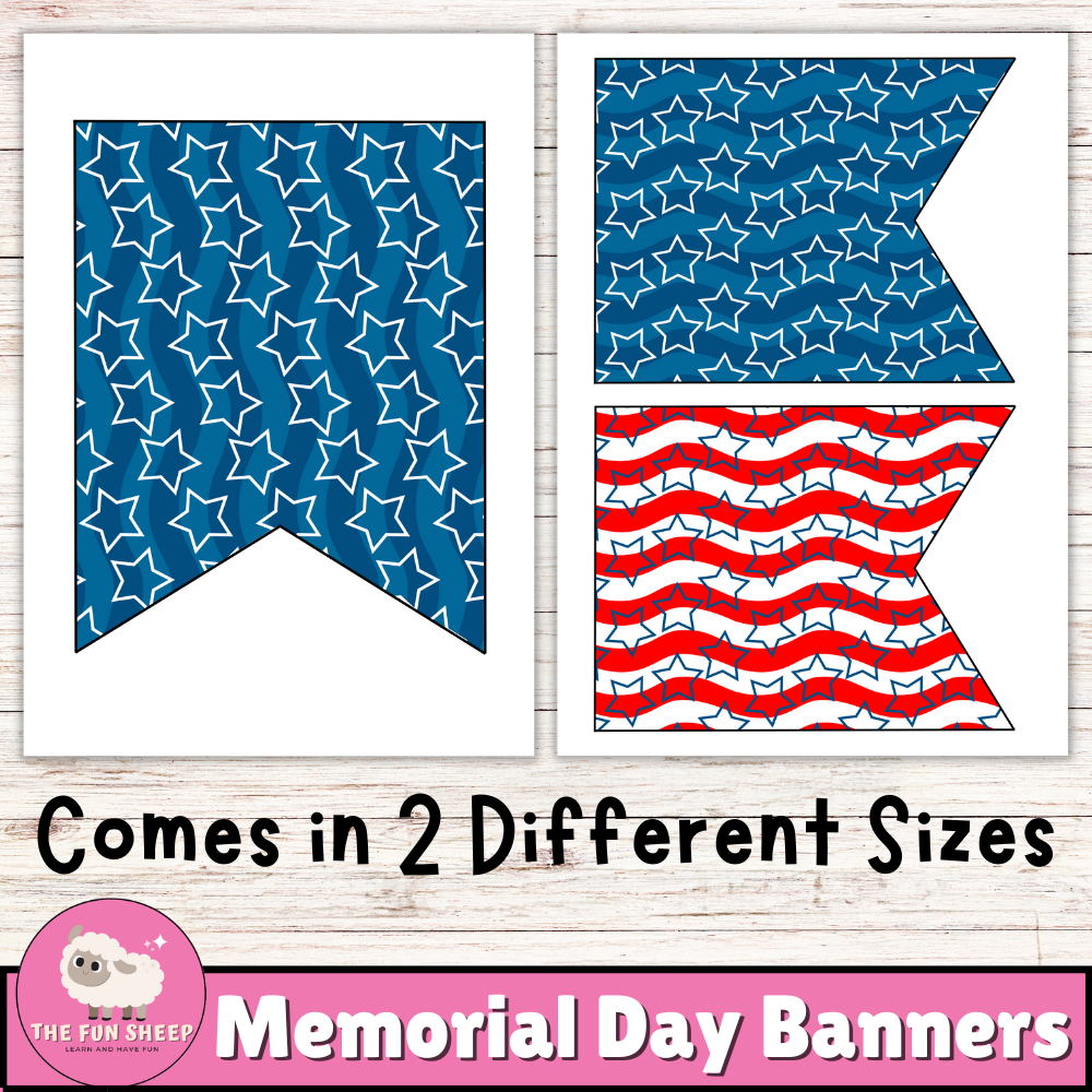 Memorial Day Banners | Patriotic Classroom Decoration, American Flags ...