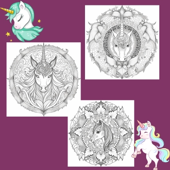Unicorn Mandala for Kids | Made By Teachers