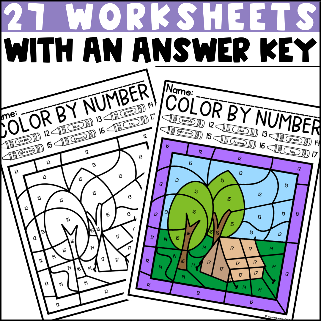 Summer Color by Code - Summer Color by Number - Summer Color by Letter ...