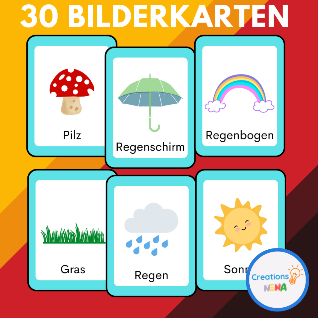 Spring Vocabulary in German ( Frühling Bilderkarten ) | Made By Teachers