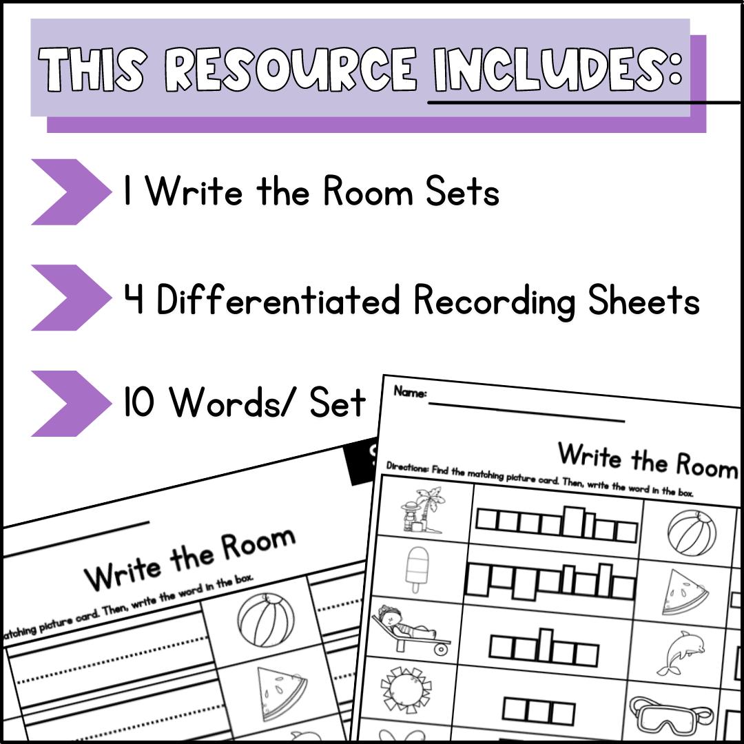 Summer Write the Room | Made By Teachers