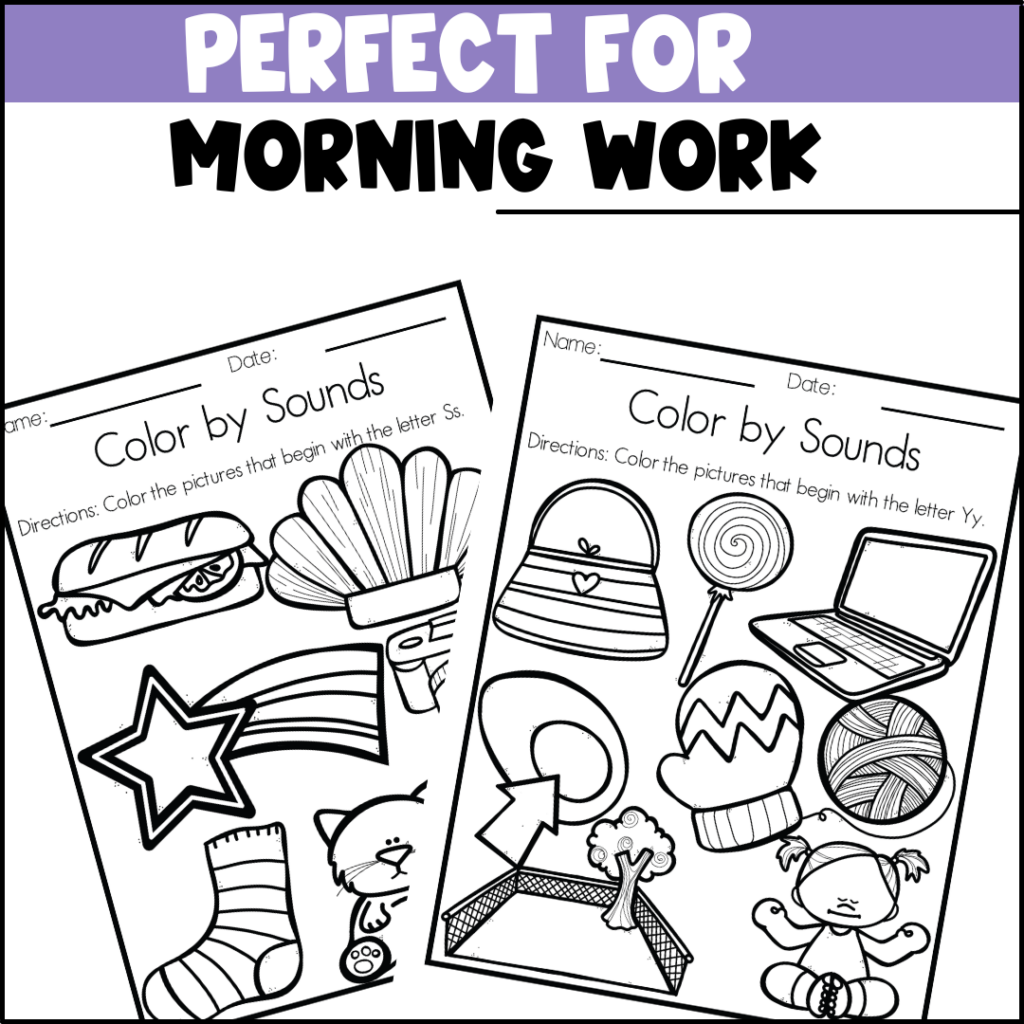Worksheets on Beginning Alphabet Letter Sounds - Beginning Sounds ...