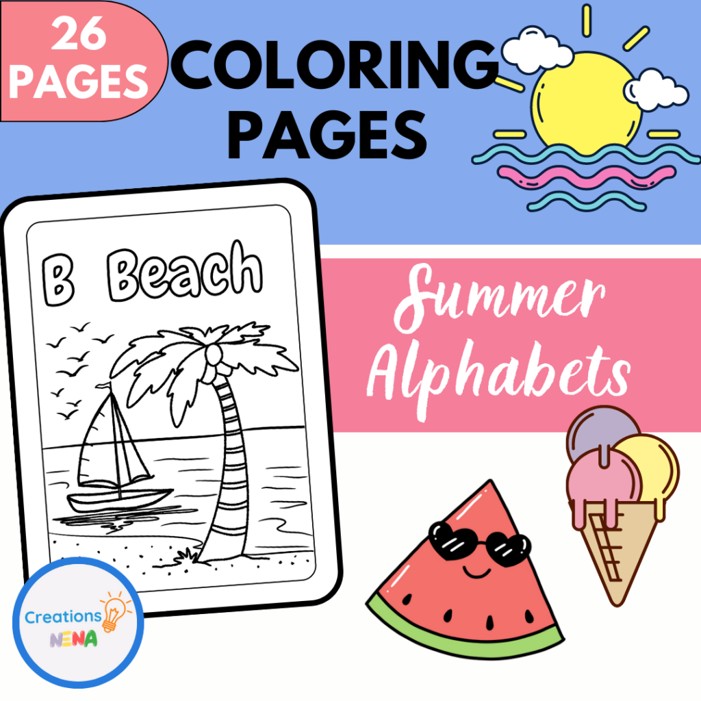 Summer Alphabet Coloring Pages. | Made By Teachers