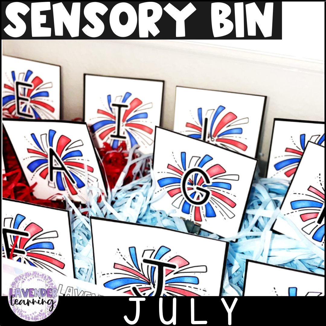 July Sensory Bin for Early Elementary - 4th of July Sensory Bin ...