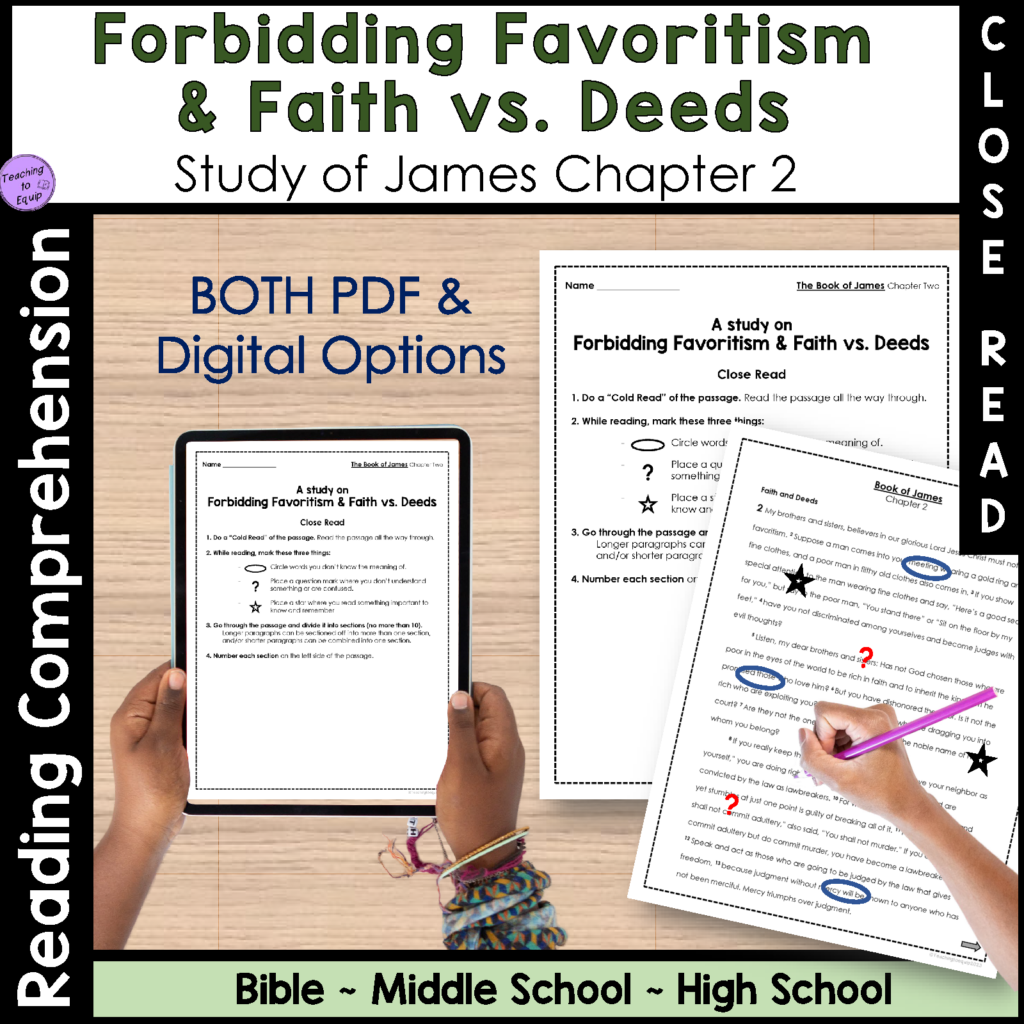 Bible study on Favoritism & Faith vs. Deeds James Ch. 2 Reading ...