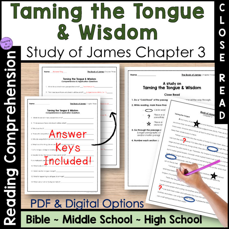 Bible study on Taming the Tongue & Wisdom James Ch. 3 Reading ...