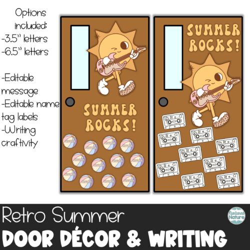 Summer Bulletin Board – End of Year Door Décor with Editable Name Tags ...