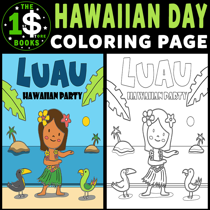 Hawaiian Day | Lei Day | Aloha | Luau | 01 May Holiday Coloring Sheet ...