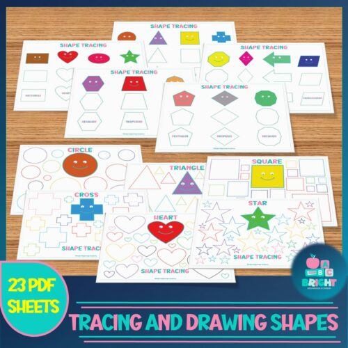 Tracing and Drawing Shapes | Worksheets for Pre-K and Kindergarten ...