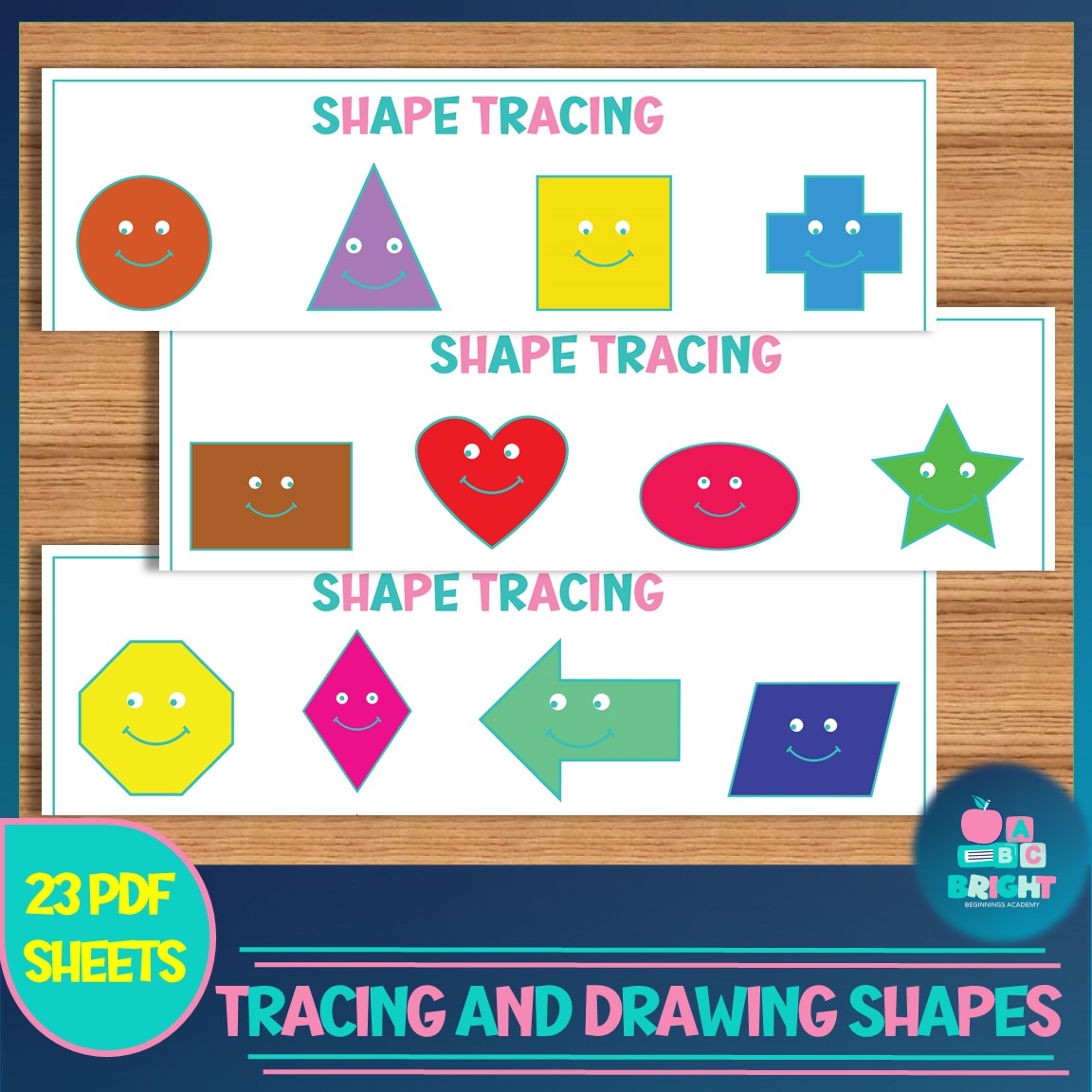 Tracing and Drawing Shapes | Worksheets for Pre-K and Kindergarten ...