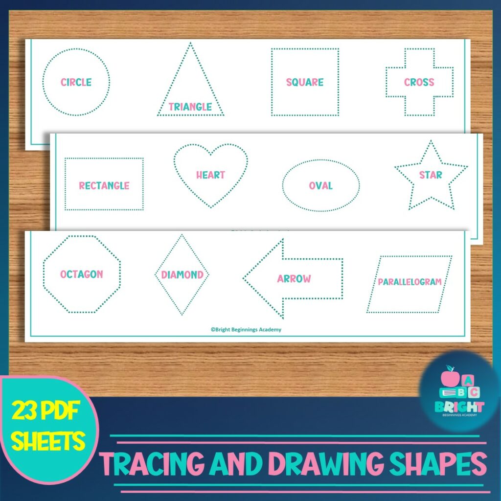 Tracing and Drawing Shapes | Worksheets for Pre-K and Kindergarten ...