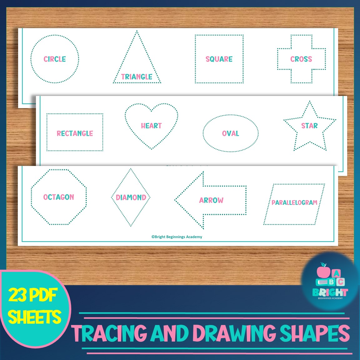 Tracing and Drawing Shapes | Worksheets for Pre-K and Kindergarten ...