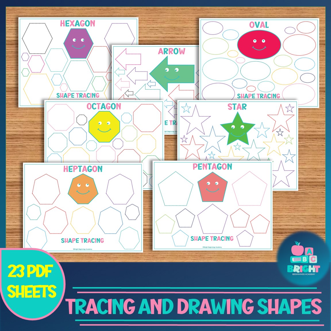 Tracing and Drawing Shapes | Worksheets for Pre-K and Kindergarten ...