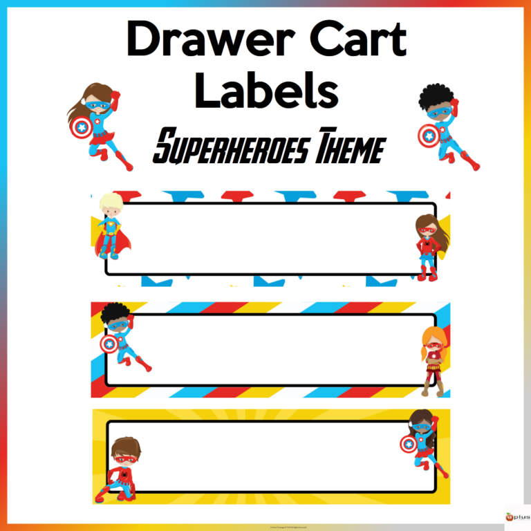 Superhero Theme Decor Bundle Name Tags and Labels Editable | Made By ...