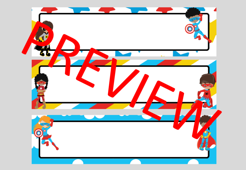 Superhero Theme Drawer Cart Labels Editable | Made By Teachers