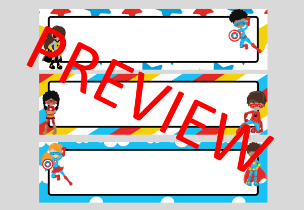 Superhero Theme Drawer Cart Labels Editable | Made By Teachers