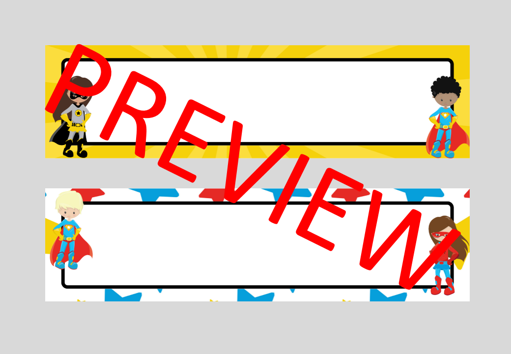 Superhero Theme Drawer Cart Labels Editable | Made By Teachers