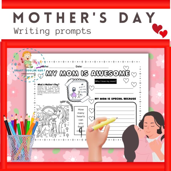 Mother’s Day Card and Writing Prompts for Kids | Printable Mother's Day ...