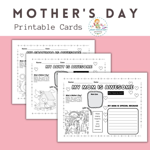 Mother’s Day Card and Writing Prompts for Kids | Printable Mother's Day ...