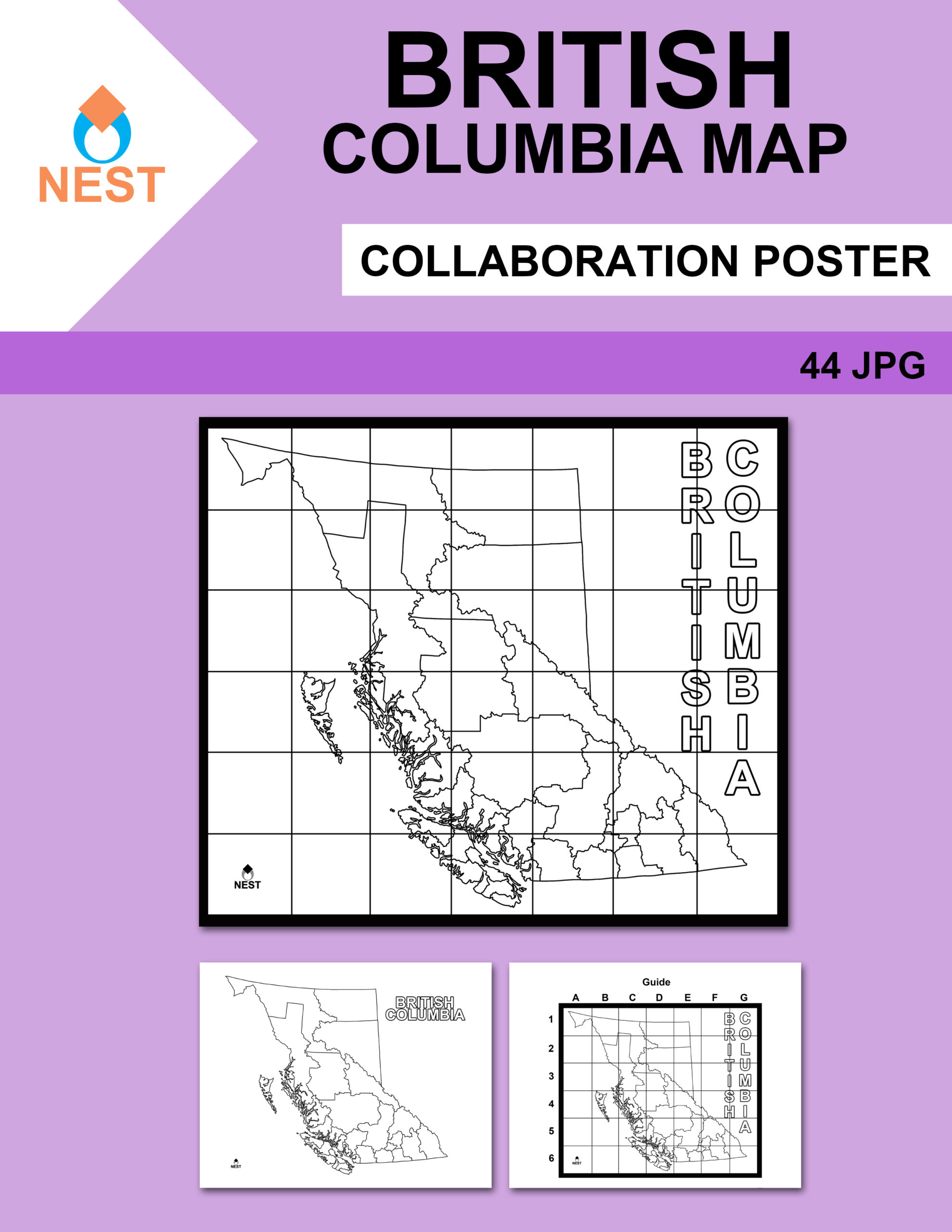 British Columbia Map Collaboration Poster | Made By Teachers